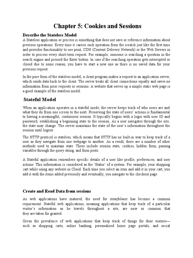 Understanding PHP Sessions and Cookies | PDF | Http Cookie | World Wide Web