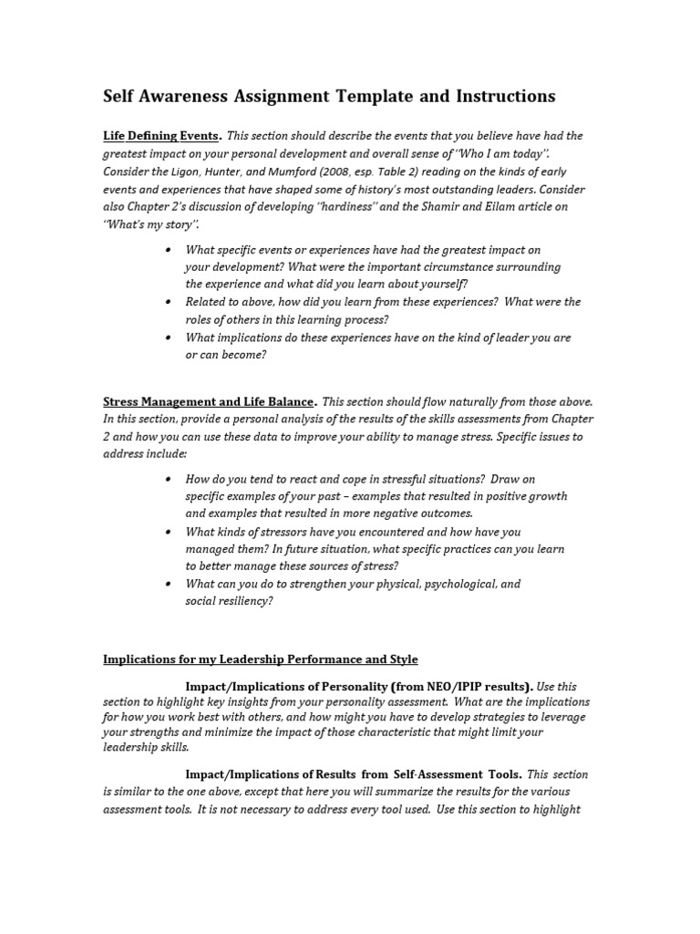 Self Awareness | PDF | Psychological Resilience | Leadership