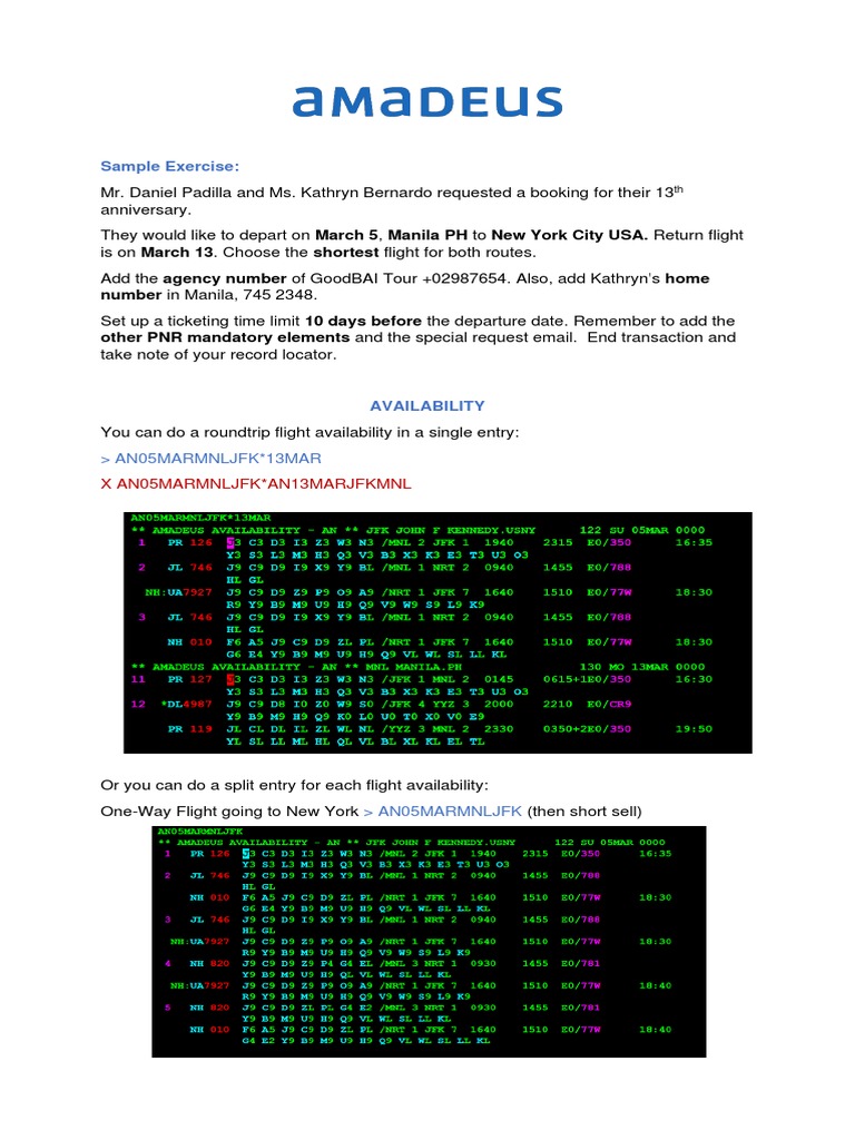 PNR Booking Guide and Examples | PDF