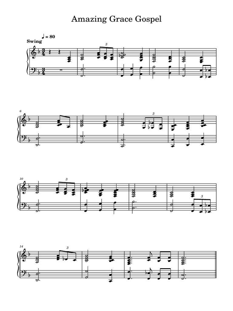 Amazing Grace Gospel | PDF