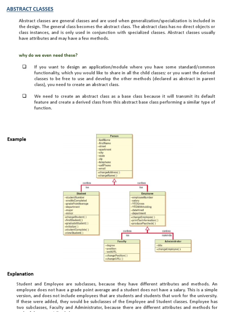 Understanding Abstract Classes in OOAD | PDF | Class (Computer ...