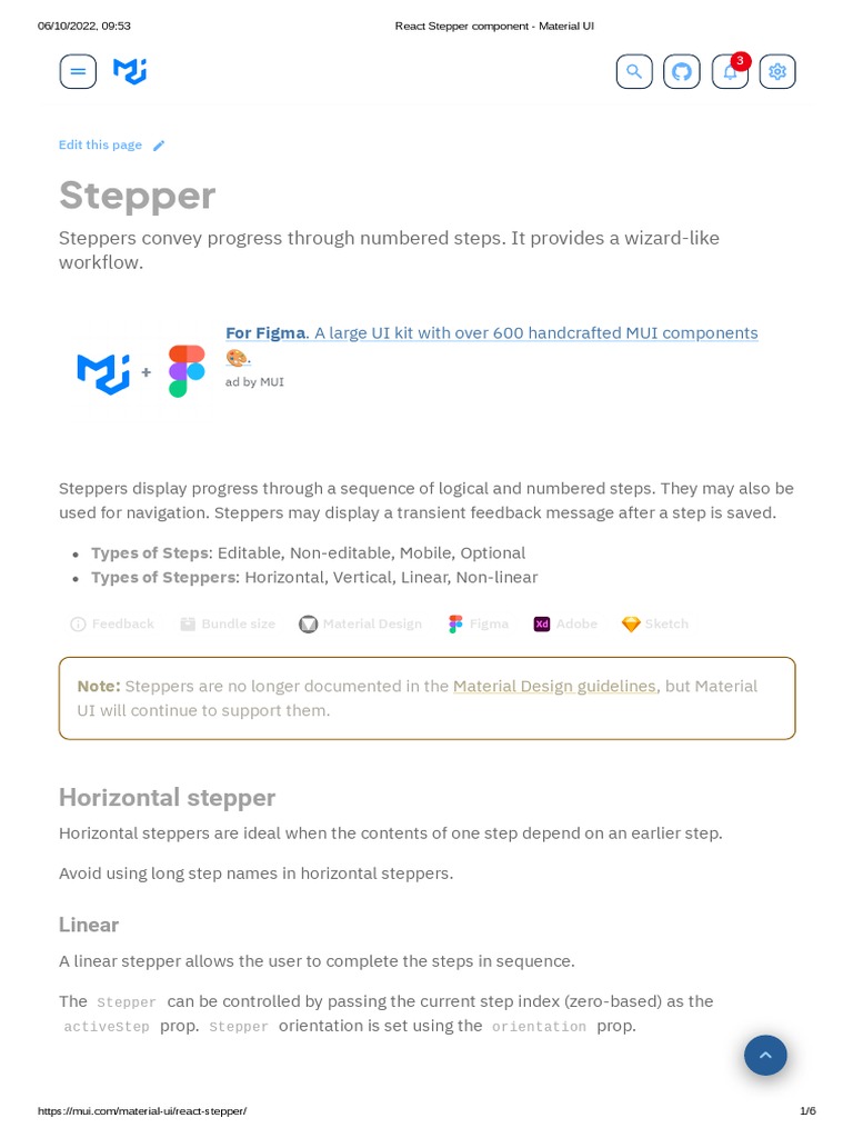 React Stepper Component - Material UI | PDF | Software Engineering | Software Development