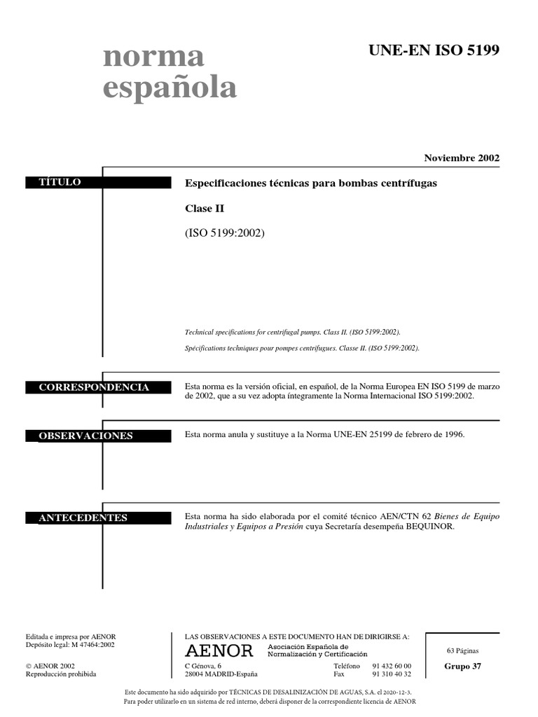 Iso 5199 | PDF | Tornillo | Rodamiento (Mecánico)