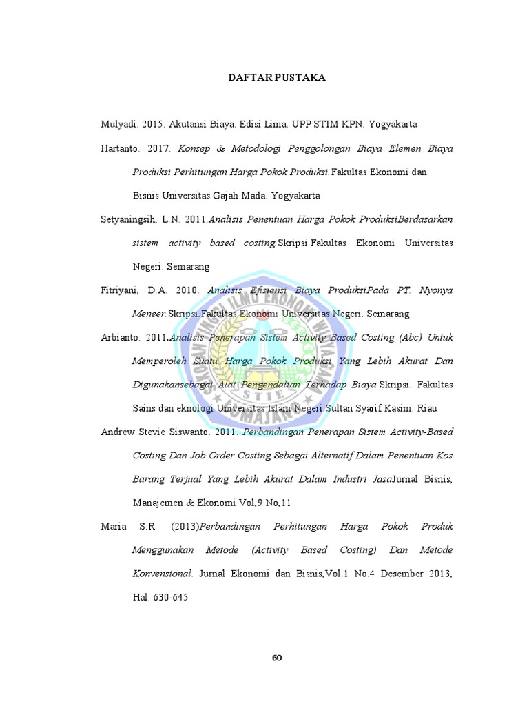 Daftar Pustaka Mulyadi | PDF