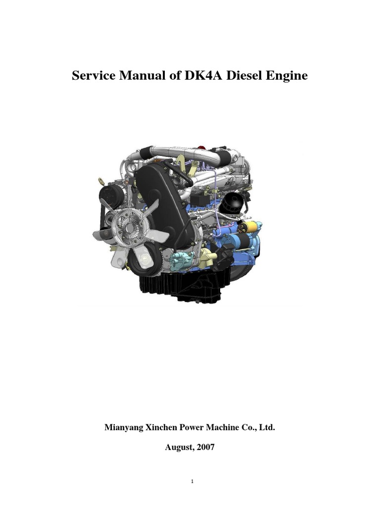 01 Dk4a Engine | PDF | Fuel Injection | Pump