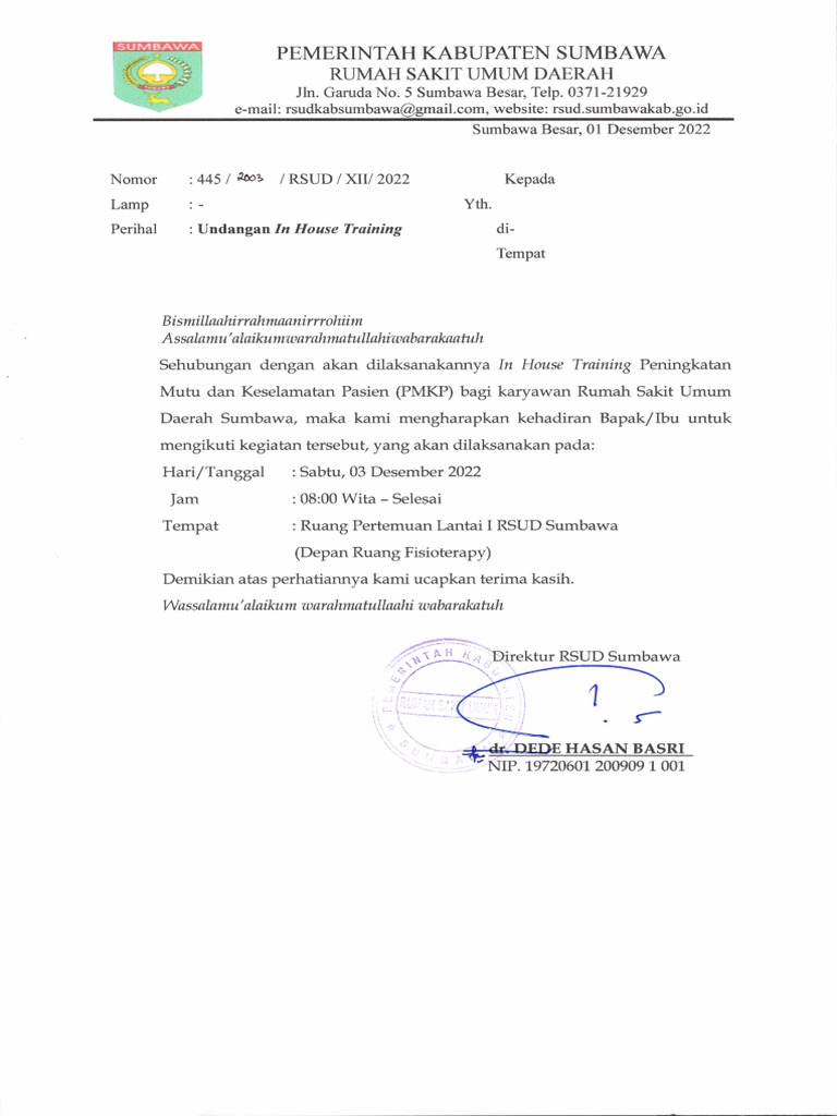 Undangan IHT | PDF