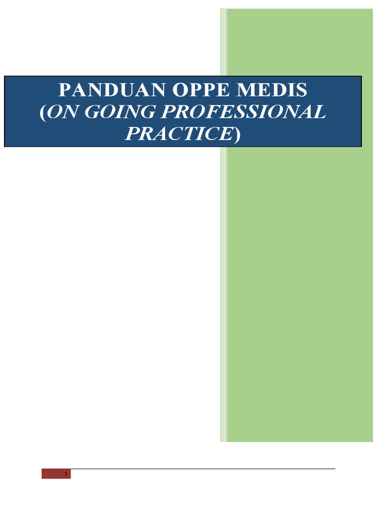 Panduan OPPE Medis.1 | PDF