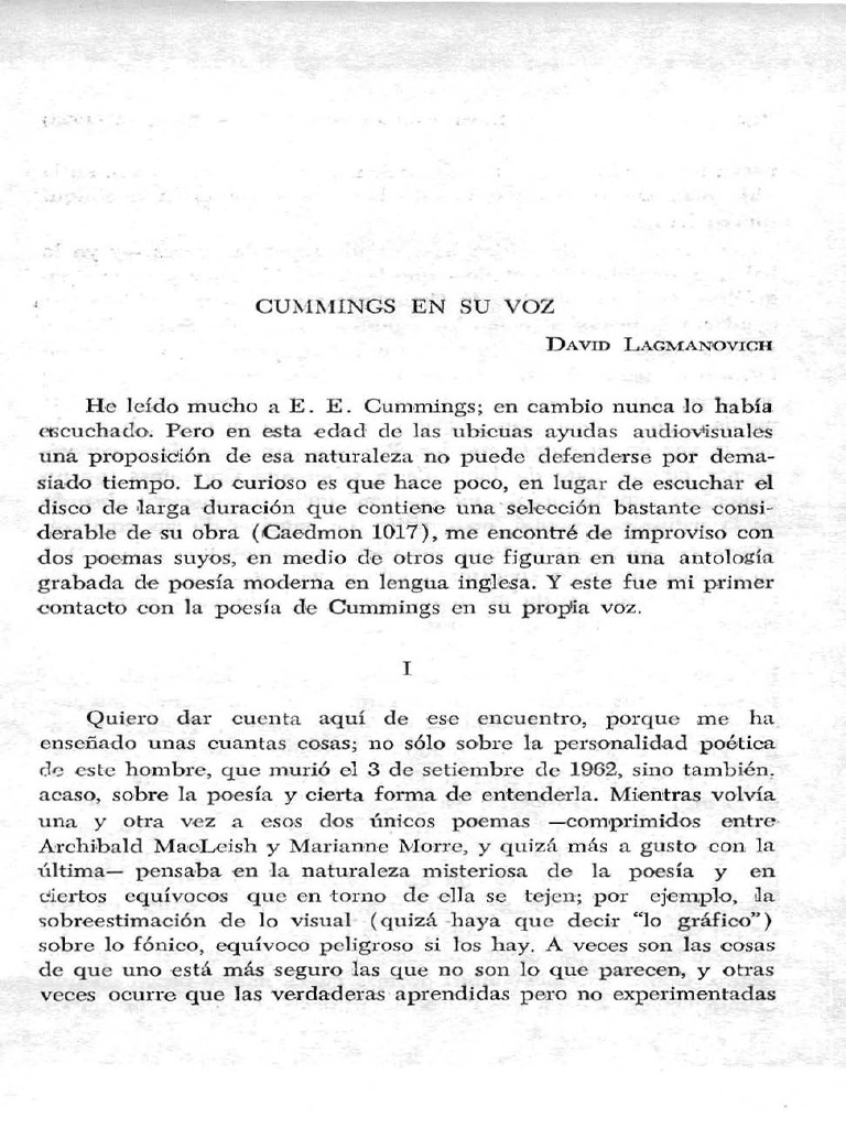 Edward Estlin Cummings | PDF