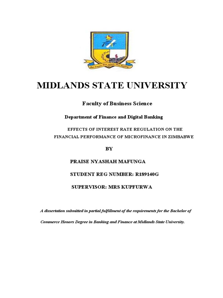 Nyashah Praise Mafunga First Draft | PDF | Microfinance | Interest