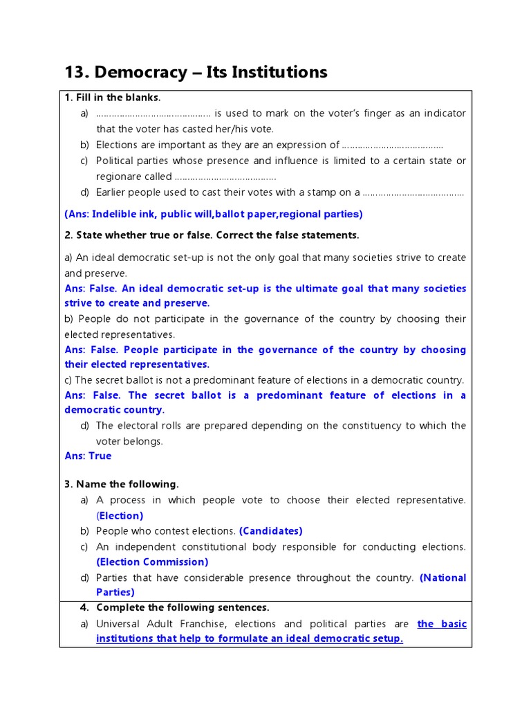 Democracy & Electoral Processes Guide | PDF | Voting | Elections