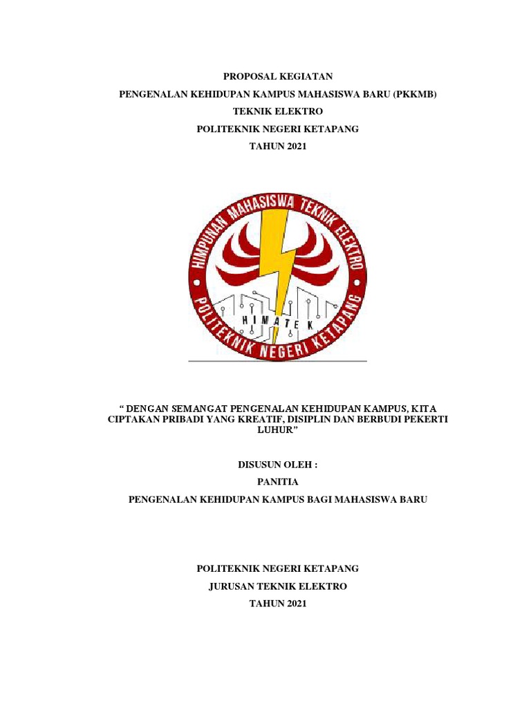 (Teknik Elekto) Proposal PKKMB 2021 | PDF