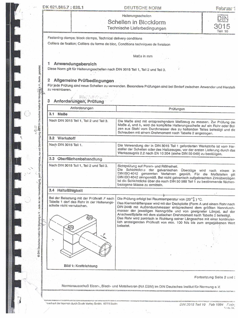 DIN 3015-1 German | PDF