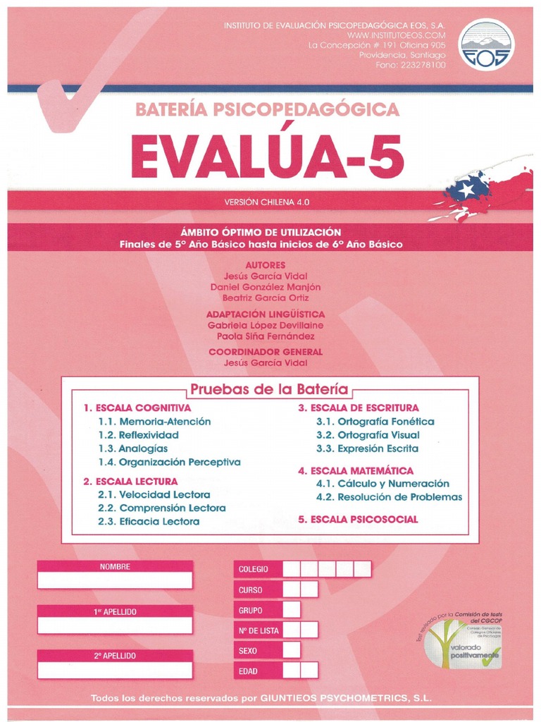 Evalua 5 - 4.0 | PDF
