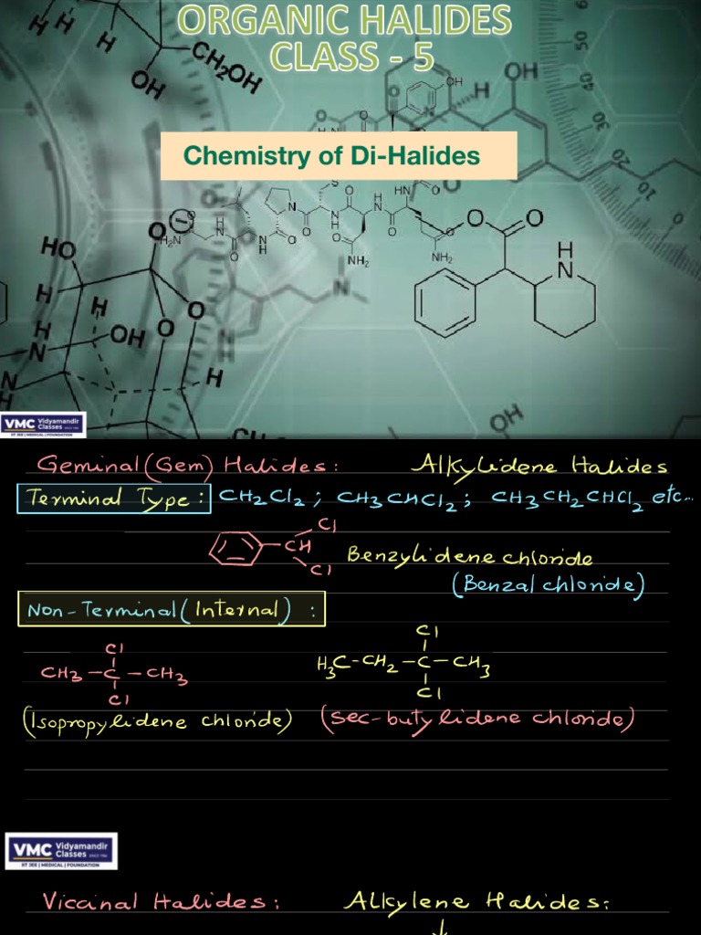 Organic Halides Live Class-5 Teacher Notes | PDF | Alkene | Carboxylic Acid