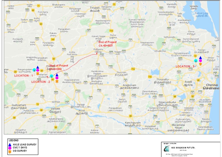 Key Plan (Chittoor To Thatchur) | PDF