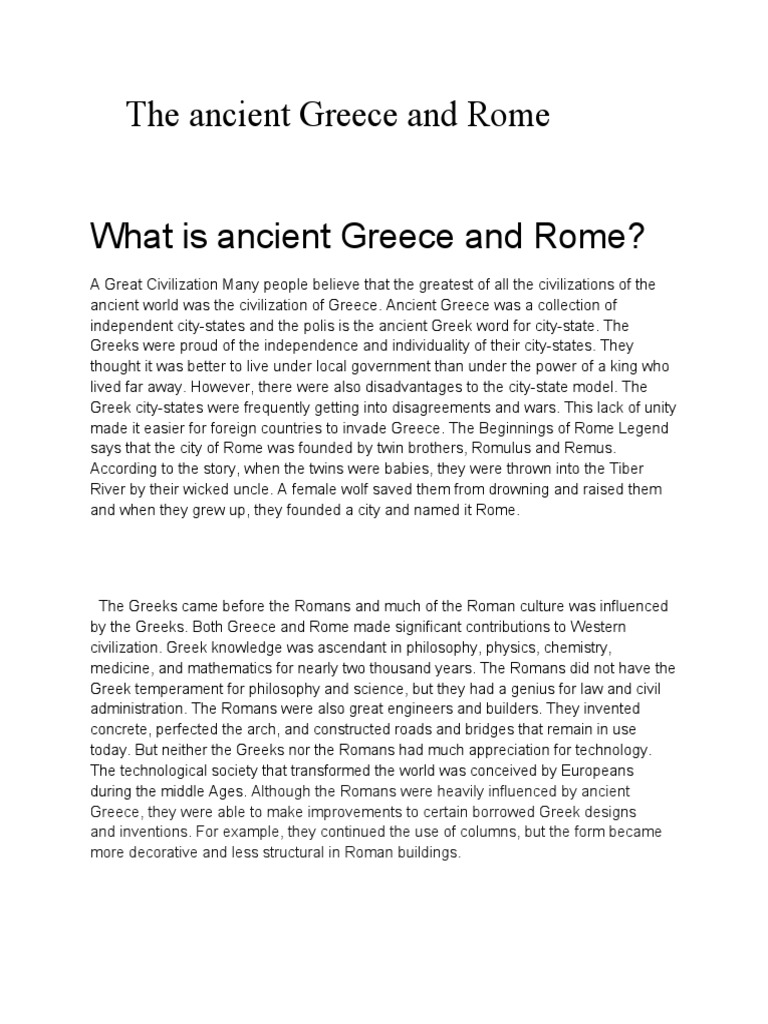 Legacy of Greece and Rome Explained | PDF | Ancient Greece | Ancient Rome