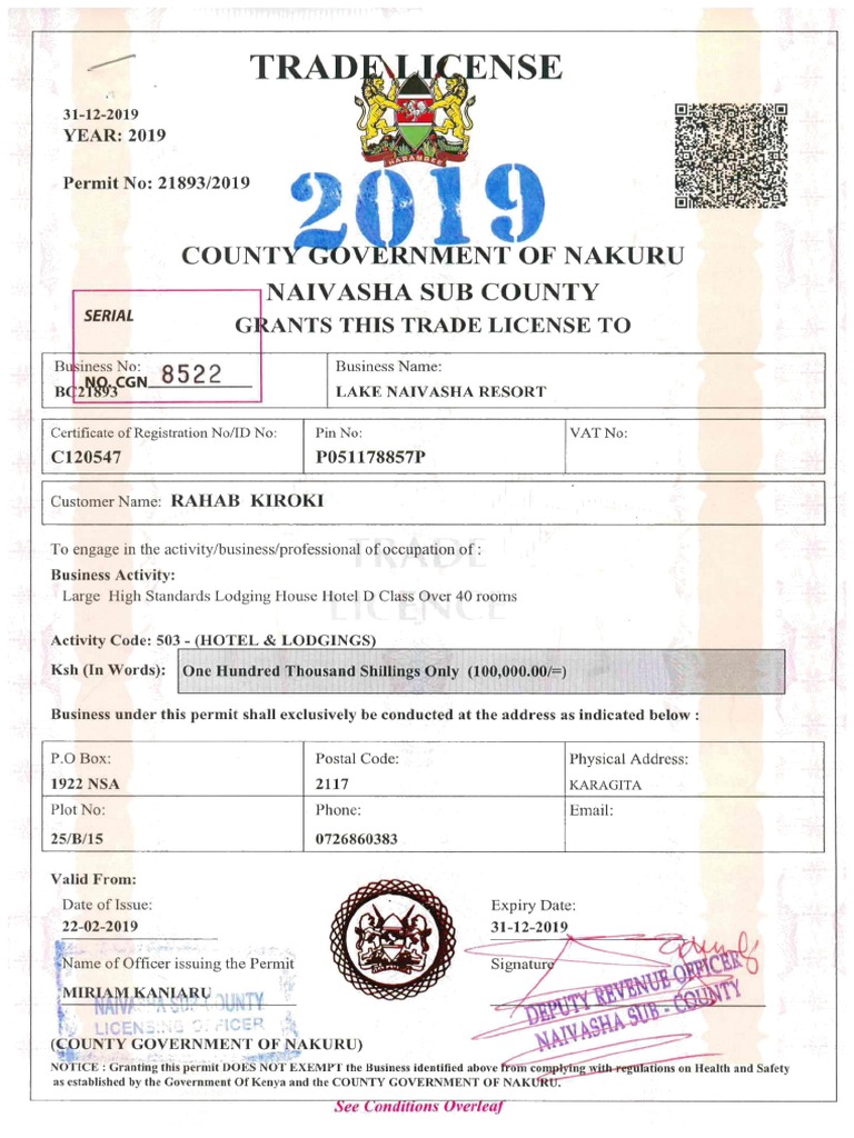 LNR Trade License | PDF