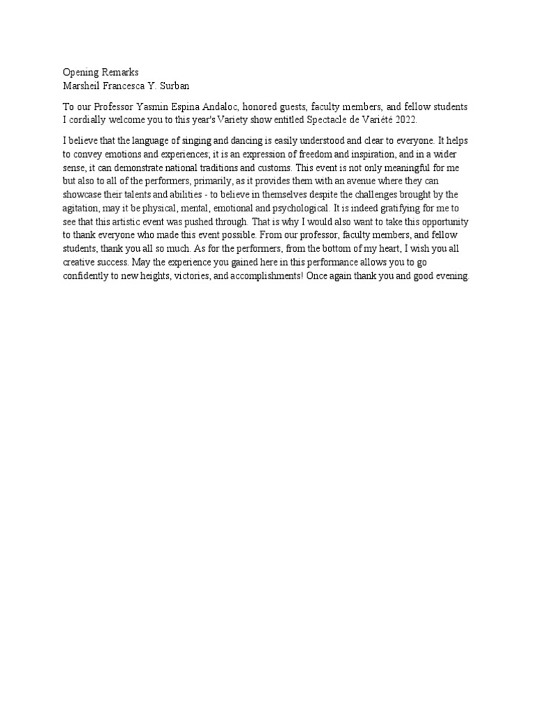 Opening Remarks PDF