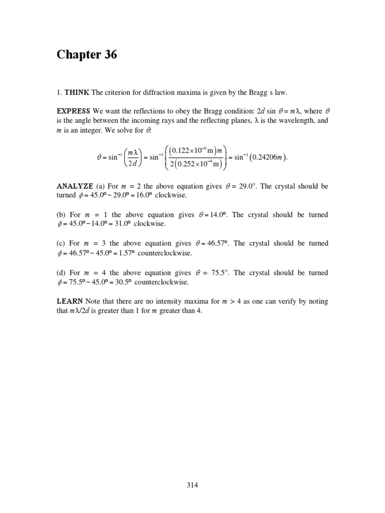 ISV SM Ch36 | PDF | Wavelength | Diffraction