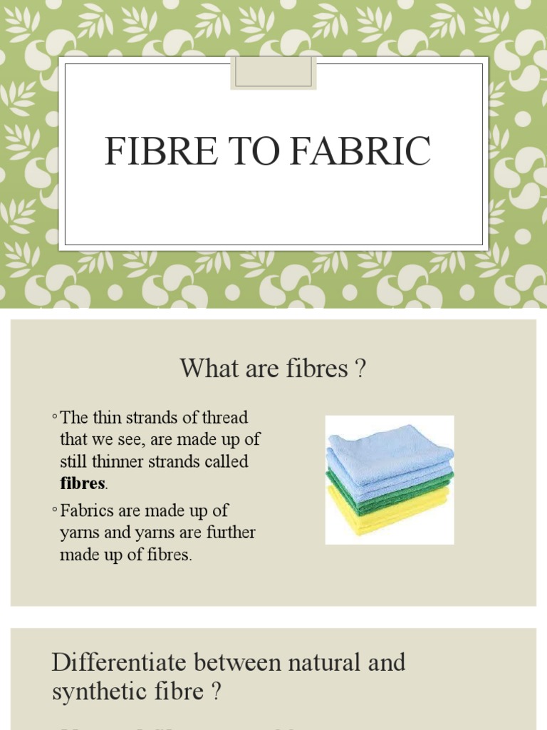 Fibre To Fabric | PDF | Cotton | Textiles
