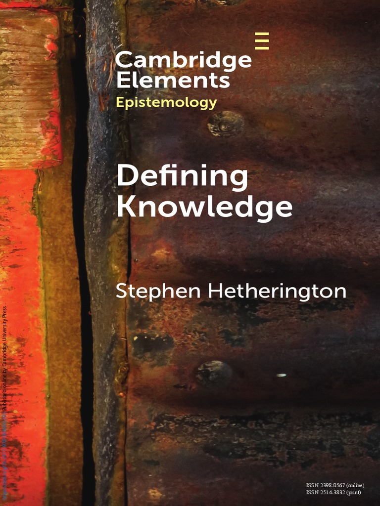 Defining Knowledge | PDF | Epistemology | Knowledge