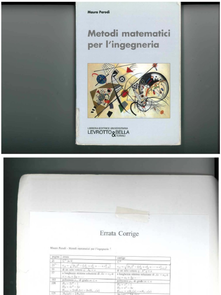 Metodi Matematici Per L'ingegneria (Mauro Parodi) | PDF