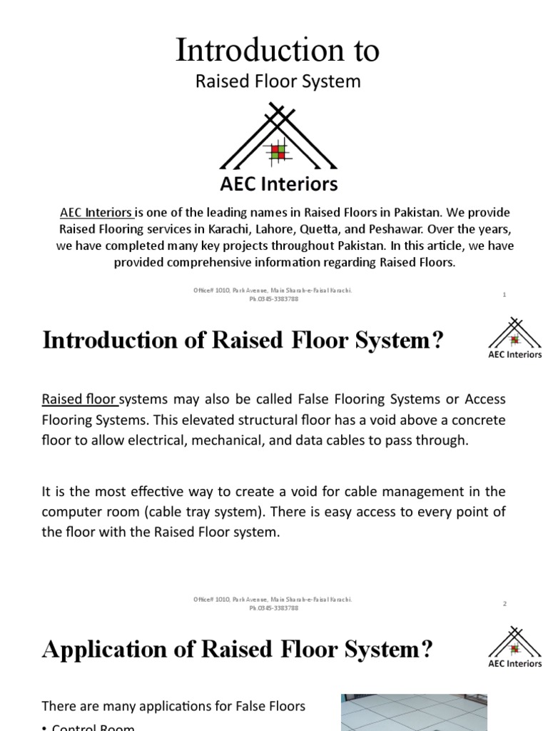 Raised Flooring System | PDF | Flooring | Components