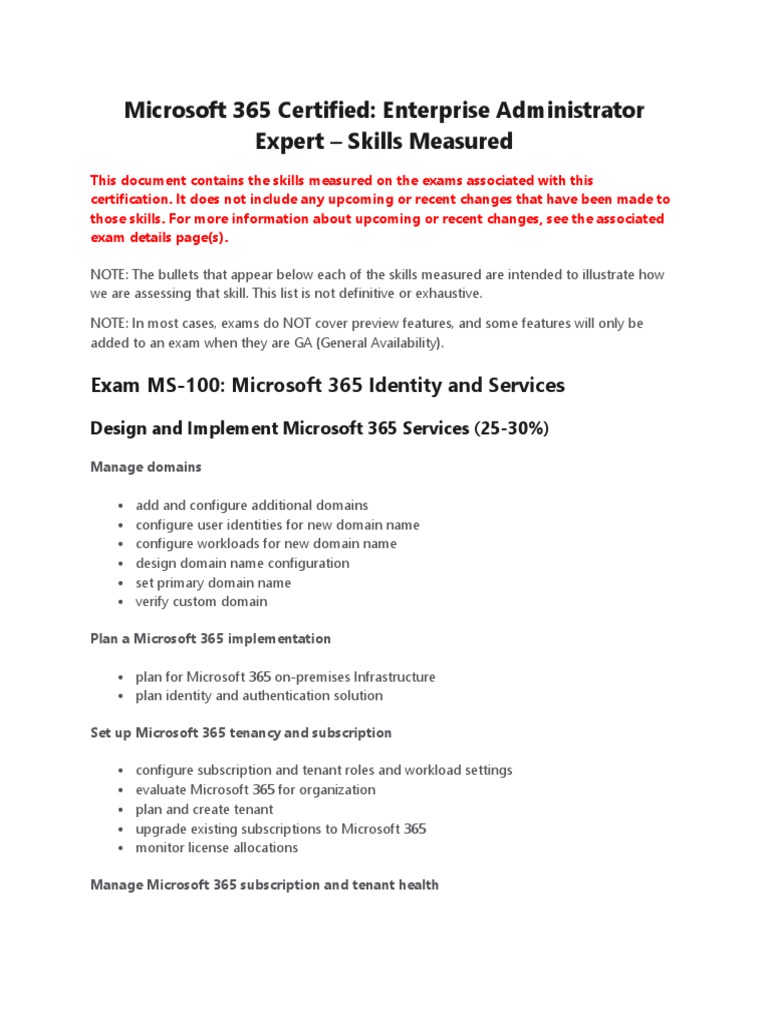 Microsoft 365 Admin Exam Guide | PDF | Mobile App | Windows 10