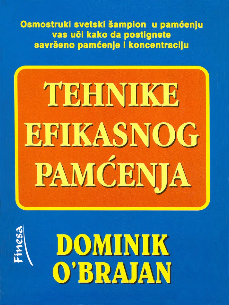 Domink O'Brajan Tehnike Efikasnog Pamćenja | PDF