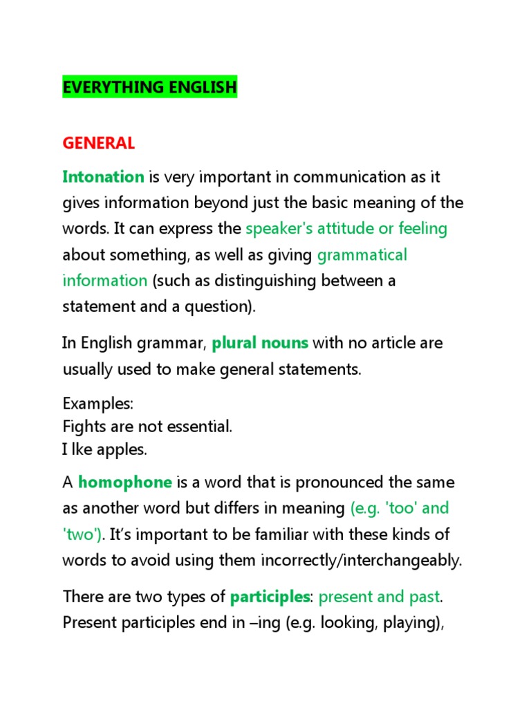 Grammar Rules | PDF | Verb | Adverb