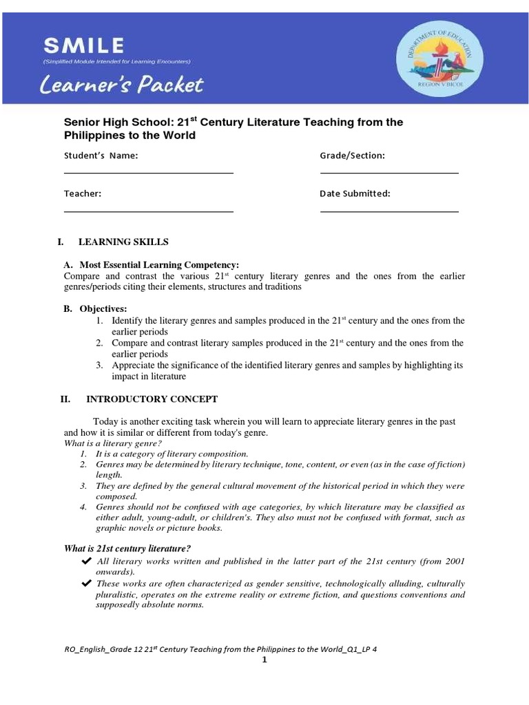 21st Century Learners Packet 4 | PDF | Genre | Narrative