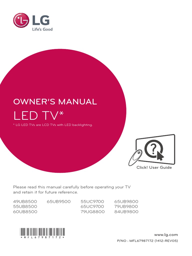 Manual Televisor LG | PDF | Stereoscopy | Ac Power Plugs And Sockets
