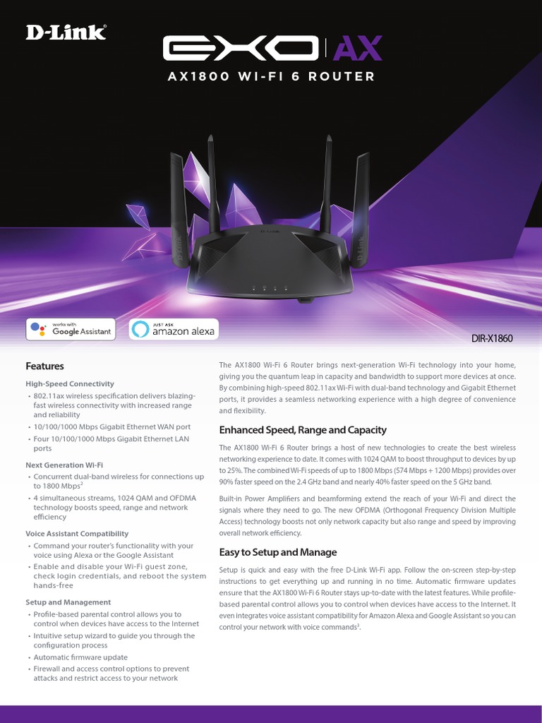 Dir x1860 Datasheet en Eu | PDF | Wi Fi | Ieee 802.11