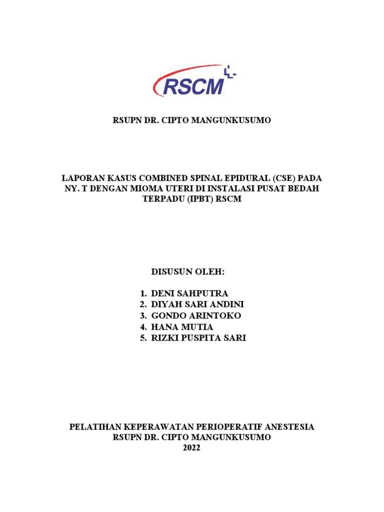 Laporan Kasus Cse Kel. 2 Deni | PDF