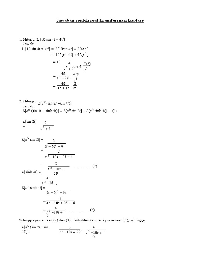 Transformasi Laplace Pdf