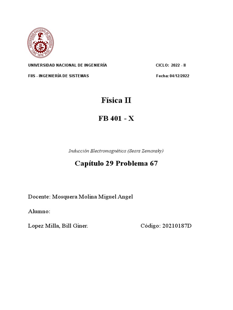 Cap 29 Prob 67 Zemansky | PDF