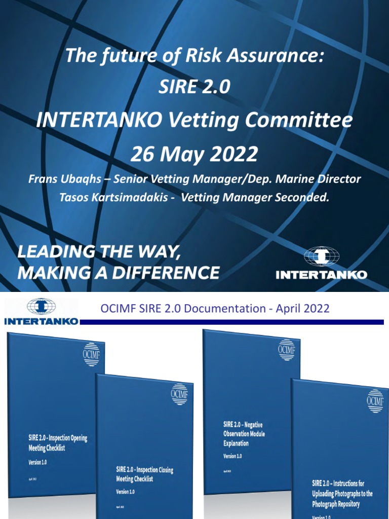 INTERTANKO Vetting Committee 26.05.2022 | PDF | Human Factors And ...