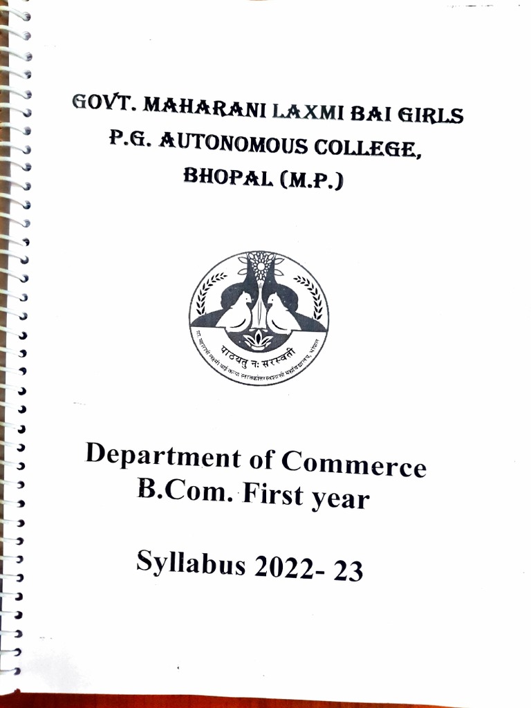 Syllabus B.com. First 22 23 | PDF | Economics | Microeconomics