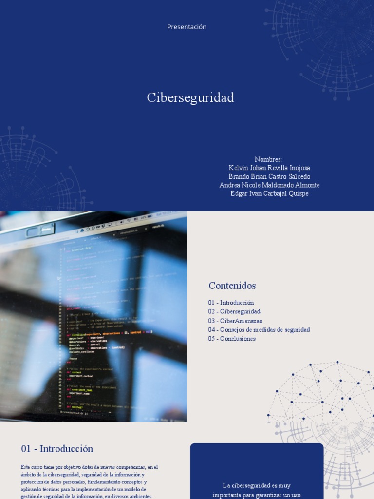Ciberseguridad: Presentación | PDF | La seguridad informática | Seguridad