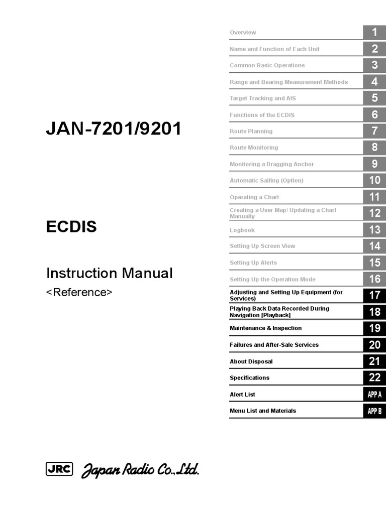 Attach - C - Media - Jrc-Jan 9201 - Instruction Manual (Reference) (7th Edition 2017) | PDF ...