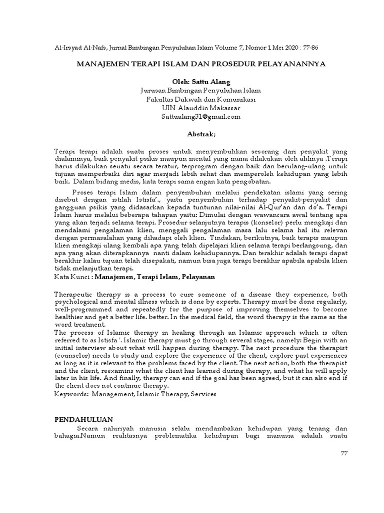 Management Terapi Islam | PDF