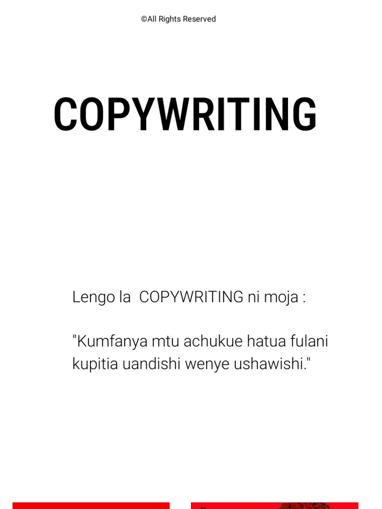 Copywriting | PDF