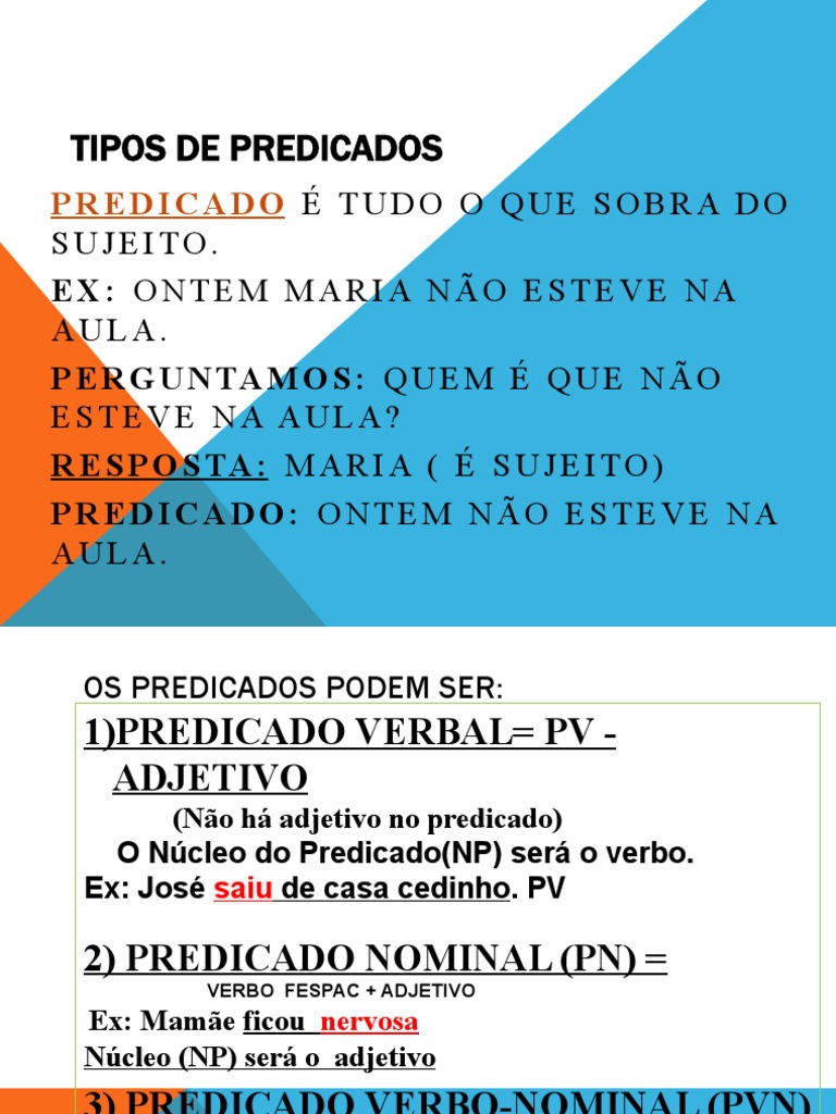 Tipos de Predicados e Estruturas | PDF | Artes Linguísticas e Disciplina