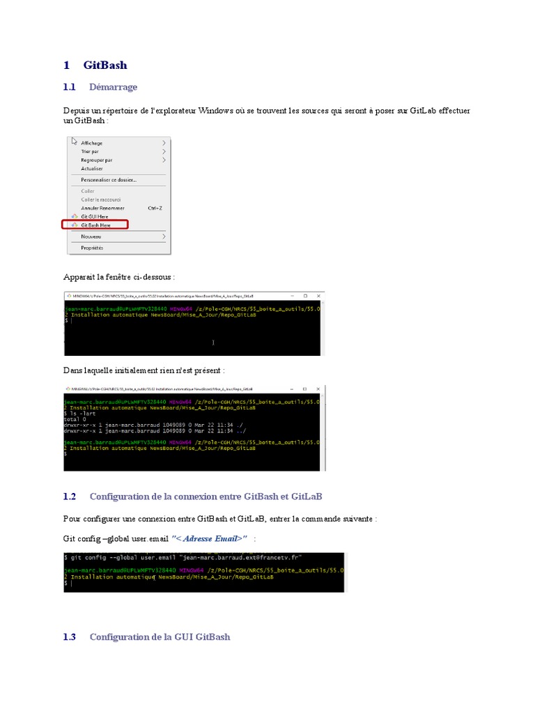 Git Bash | PDF | Gestion de versions | Gestion informatique