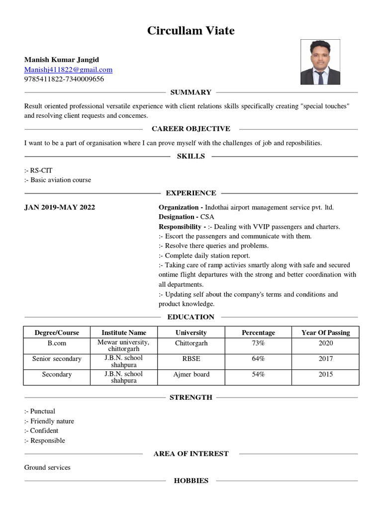 Emirates Resume | PDF