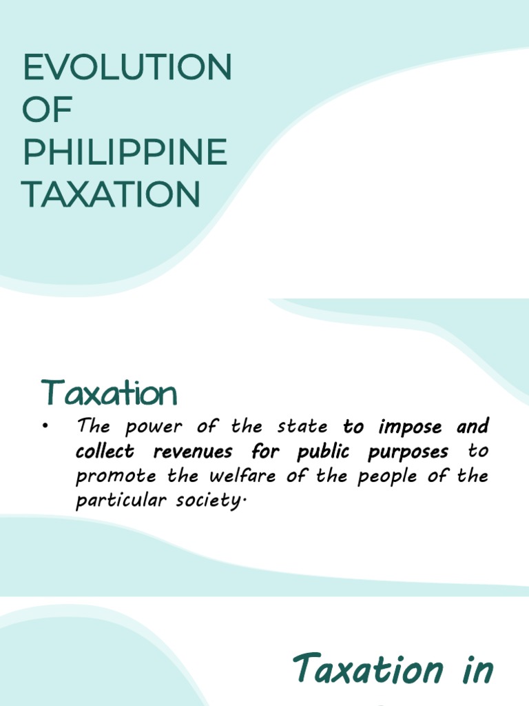 Evolution of Philippine Taxation | PDF | Taxes | Value Added Tax
