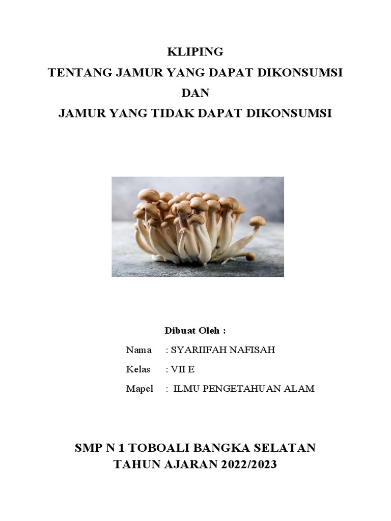 Jenis Jamur: Bisa dan Tidak Bisa Dimakan | PDF | Sains & Matematika