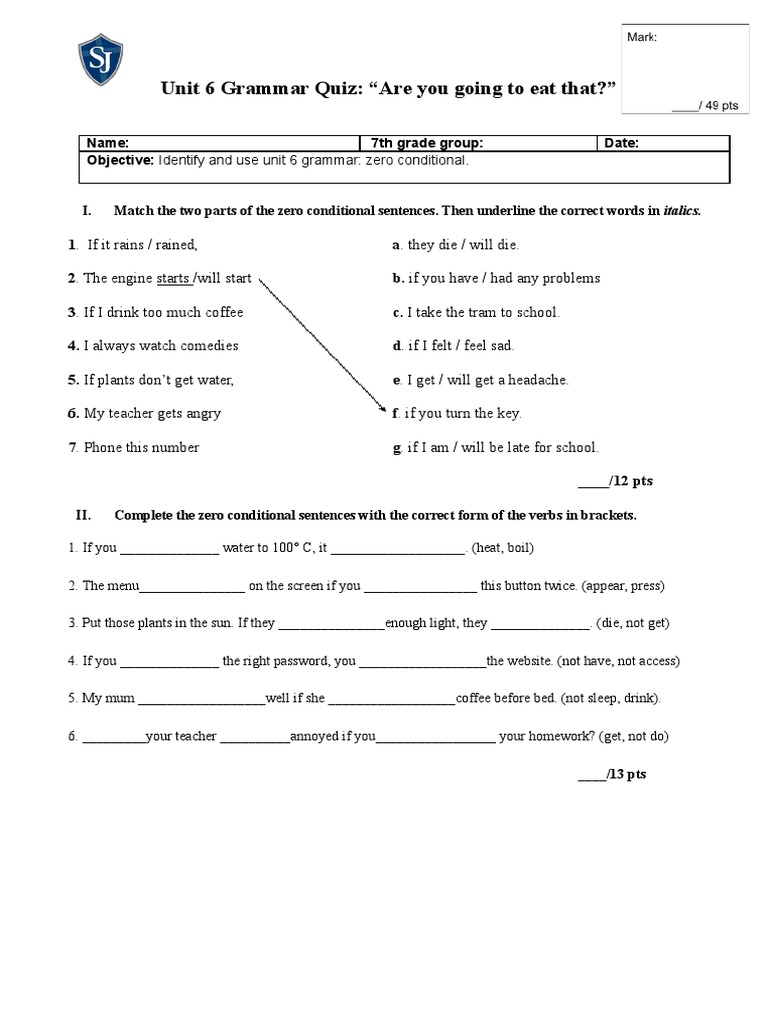 Unit 6 Grammar Quiz | Download Free PDF | Human Communication | Linguistics