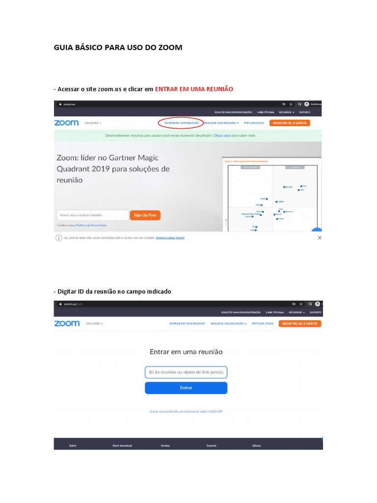 Guia Básico para Uso Do Zoom | PDF