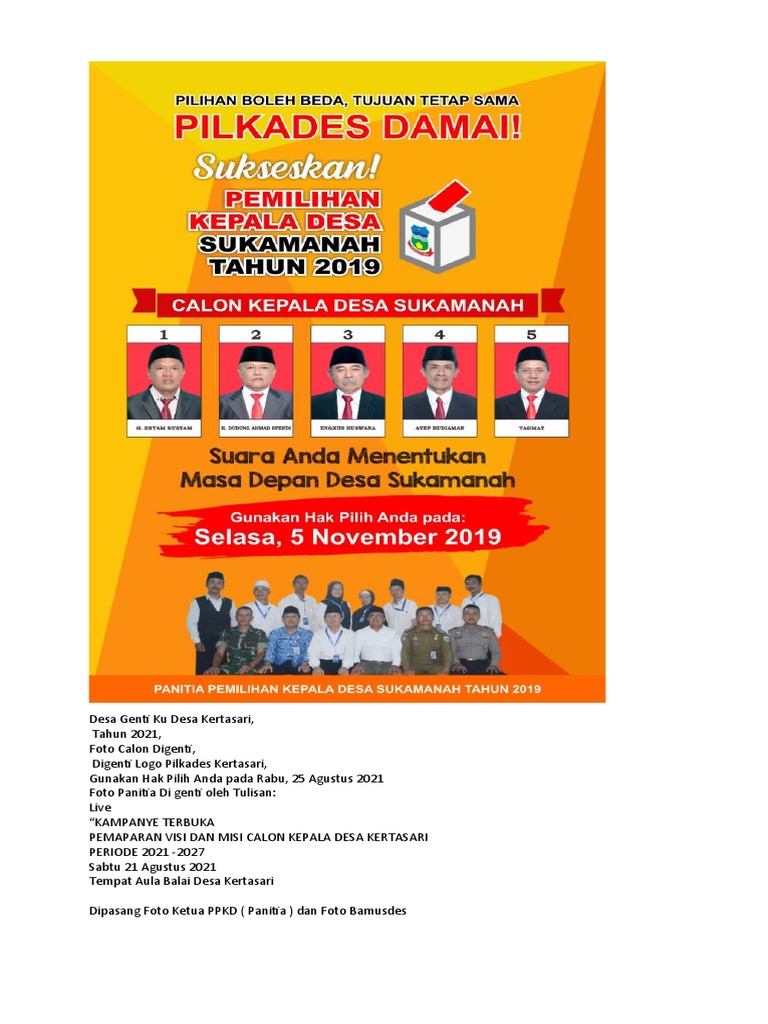 Contoh Baliho Desa Kertasari | PDF